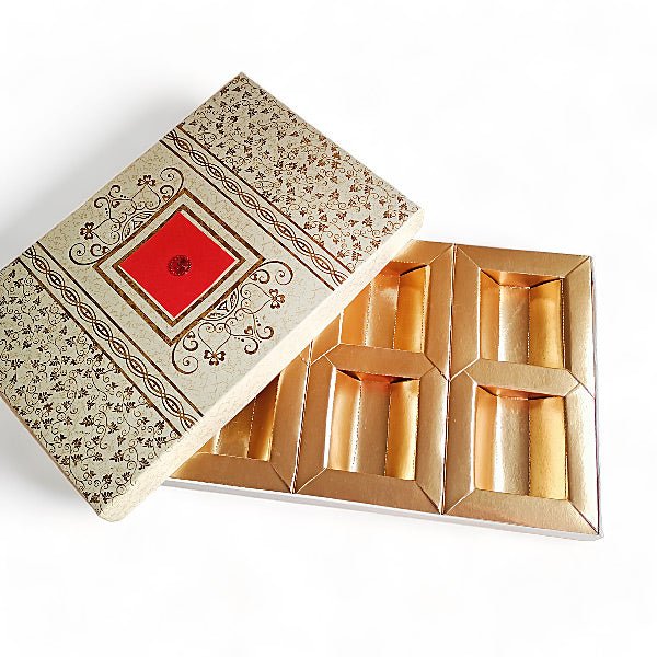 Golden Rectangle Shape Box ( Non-Transparent ) - Flowers to Nepal - FTN